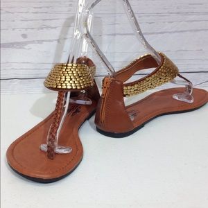 Charles Albert | Shoes | Charles Albert Sandal Size 9 Brown Gold | Poshmark